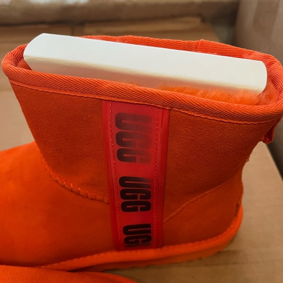UGG | Shoes | Uggs Classic Mini Side Logo Ii Hazard Orange | Poshmark